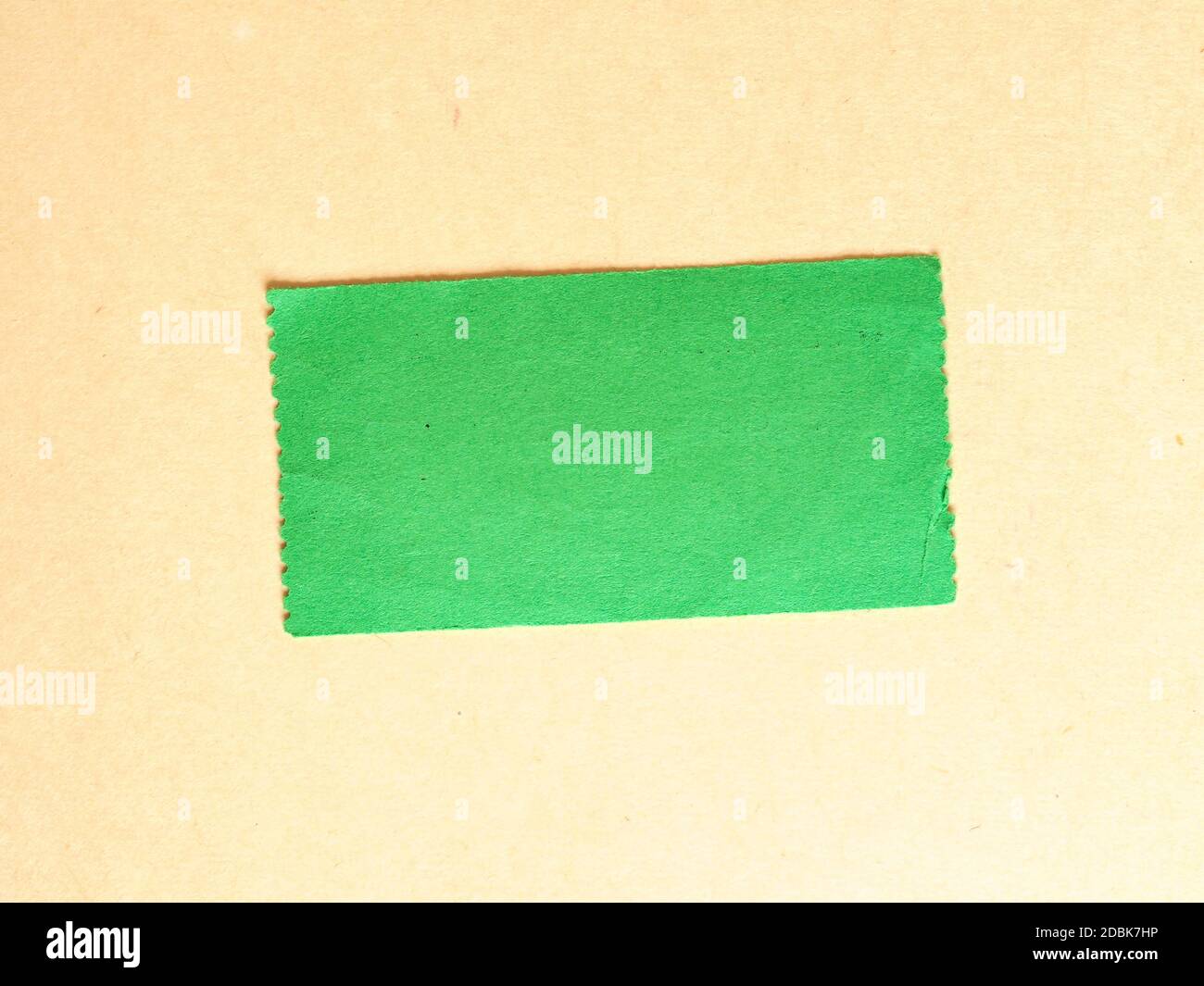 blank green paper tag label or ticket with copy space Stock Photo - Alamy