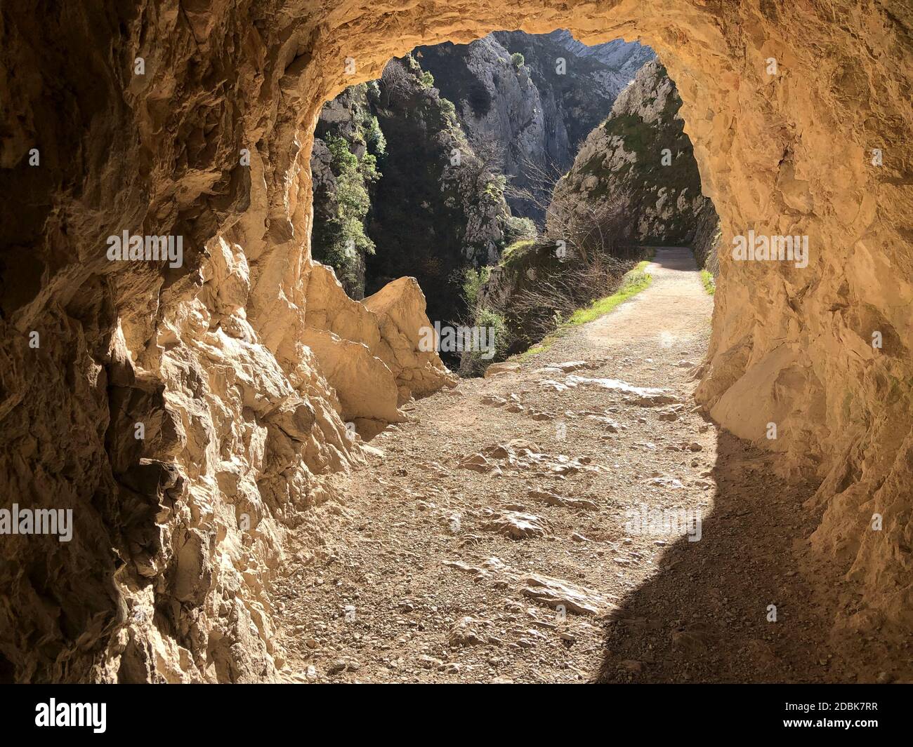 Cares route between Cain and Poncebos, between Asturias and LeÃƒÂ³n ...