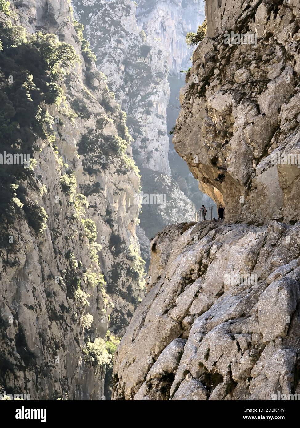 Cares route between Cain and Poncebos, between Asturias and LeÃƒÂ³n ...