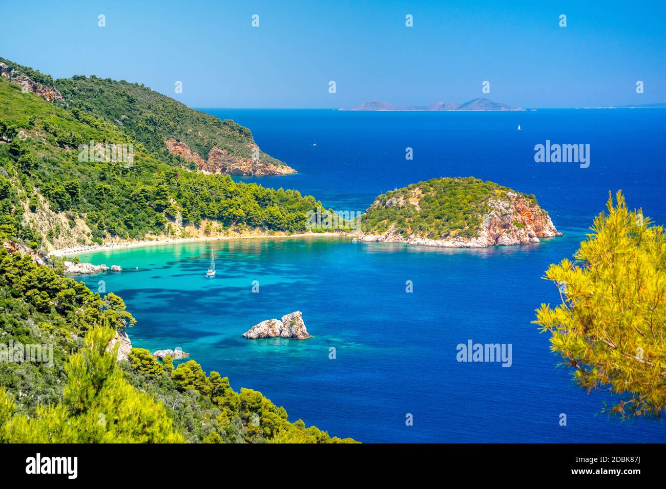 Amazing beach Stafilos, Skopelos, Greece Stock Photo - Alamy