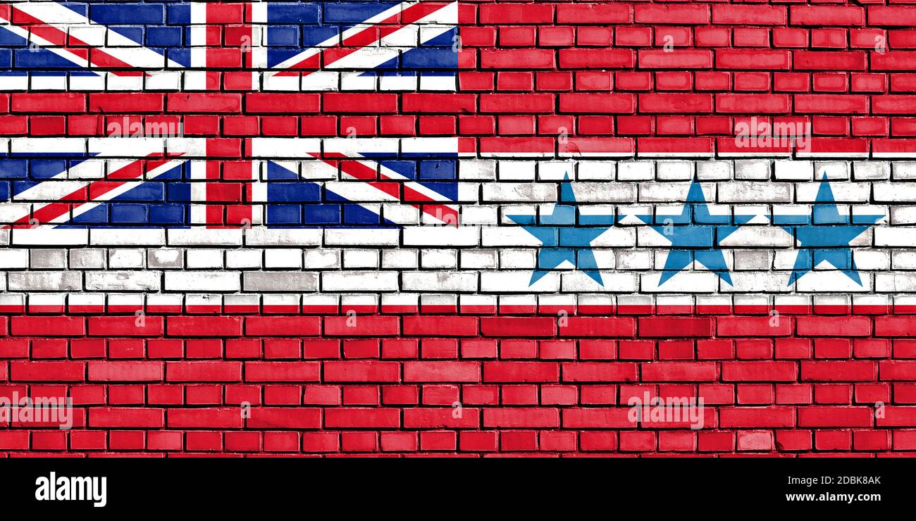 flag of Kingdom of Rarotonga painted on brick wall Stock Photo - Alamy