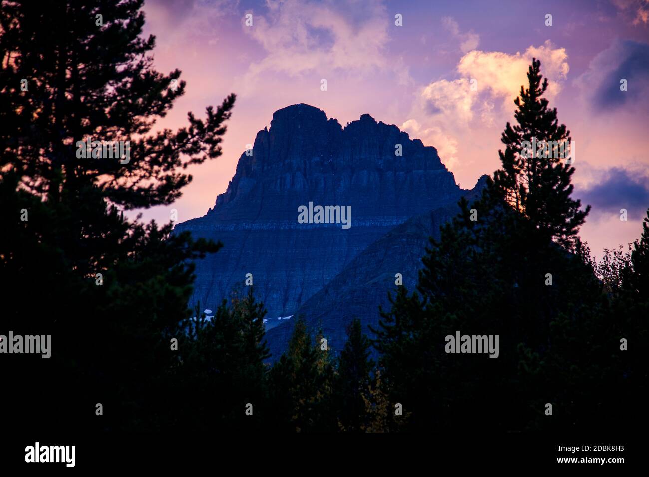 Mount Wilbur, Many Glacier valley, Glacier National Park, Montana, USA ...