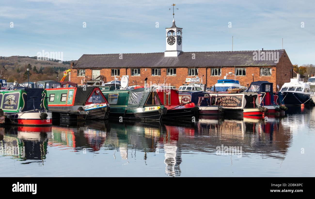 Canal Basin at Stourport on Severn, Worcestershire, England Stock Photo ...