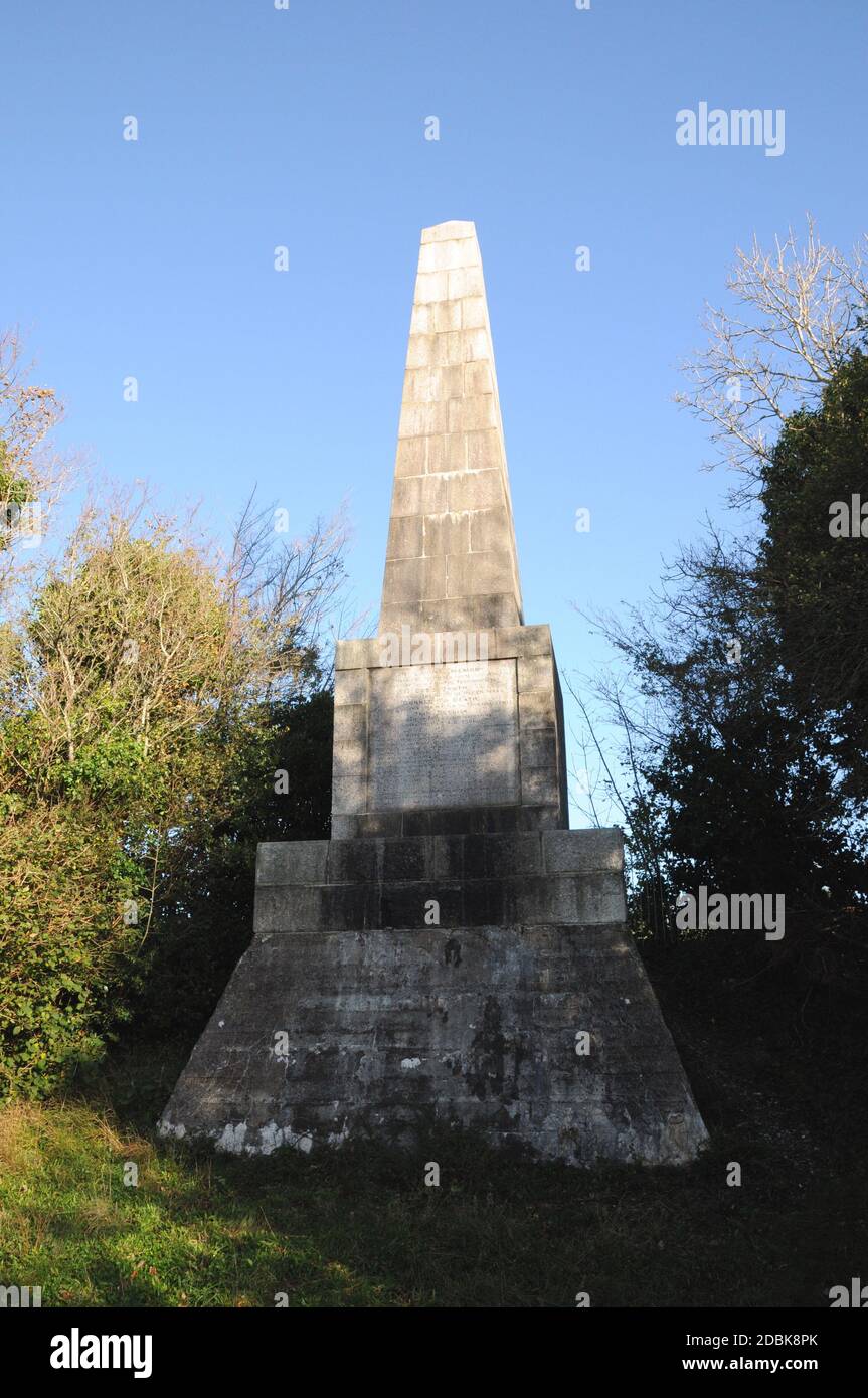 The Martyrs' Memorial stands on Cliffe Hill in the East Sussex town of ...