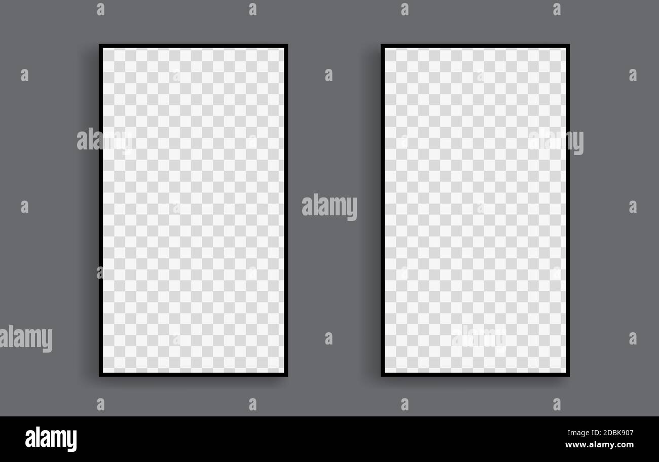 Black frames for social media with editable transparent background ...