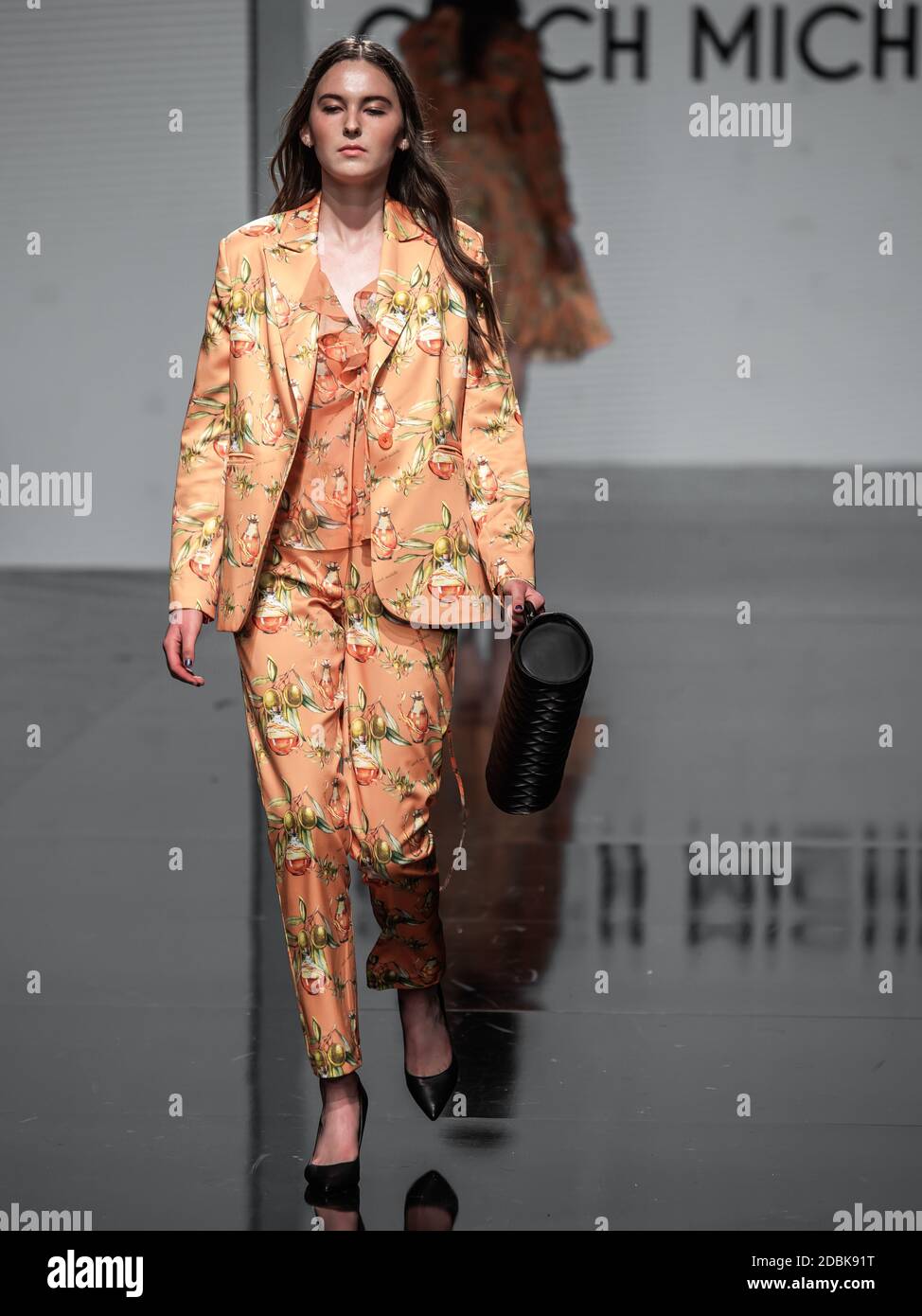 Models walk the runway for Catch Michell at Los Angeles Fashion Week S ...