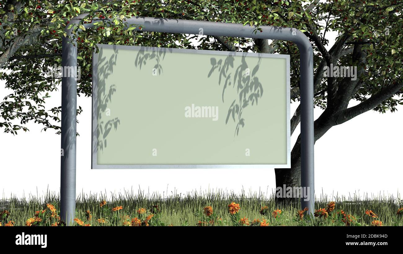 sign board in park blank Stock Photo - Alamy