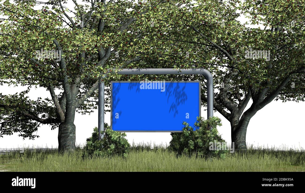 sign board in park blank Stock Photo - Alamy