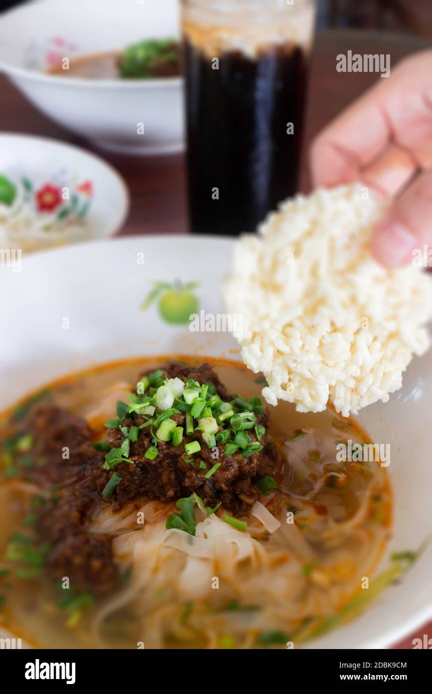 Local Thai style noodles pork soup, stock photo Stock Photo - Alamy
