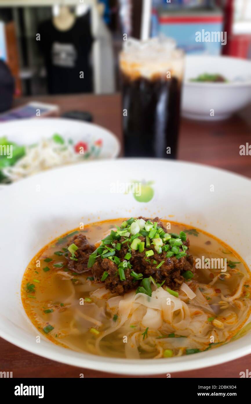 Local Thai style noodles pork soup, stock photo Stock Photo - Alamy