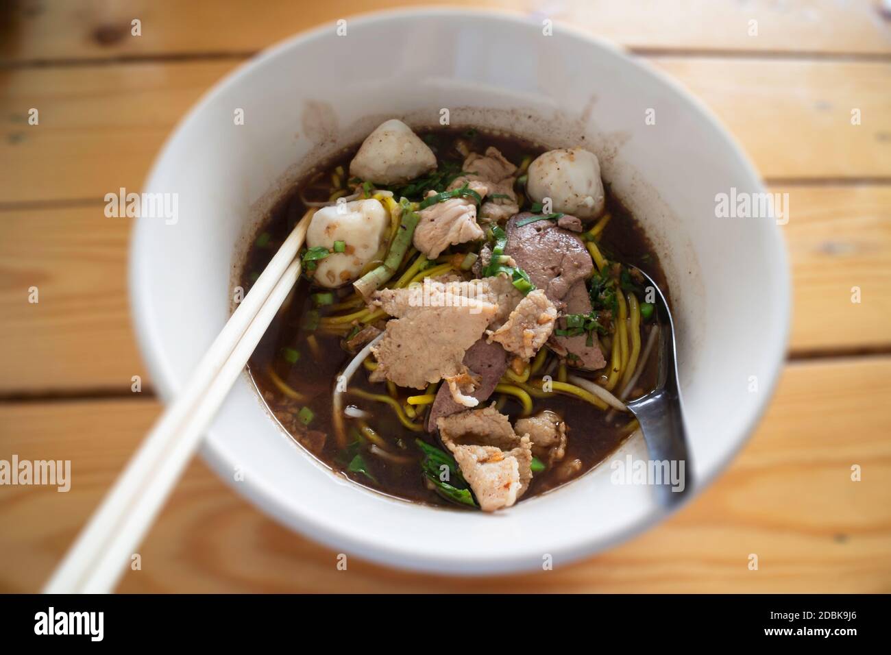 Local Thai style noodles pork soup, stock photo Stock Photo - Alamy