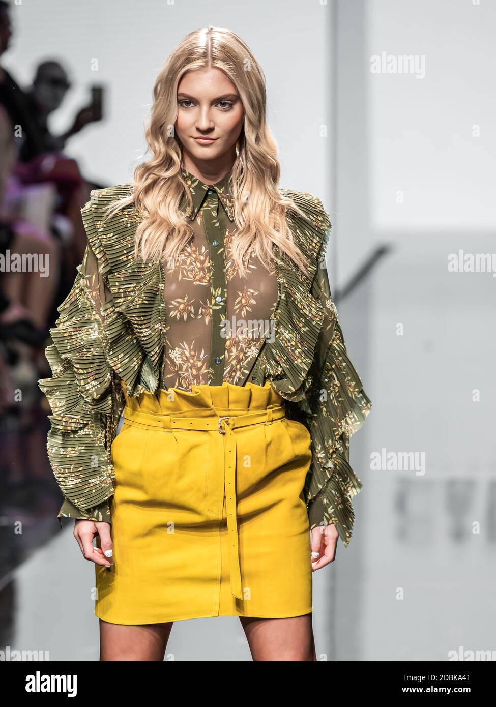 Models walk the runway for Catch Michell at Los Angeles Fashion Week S ...