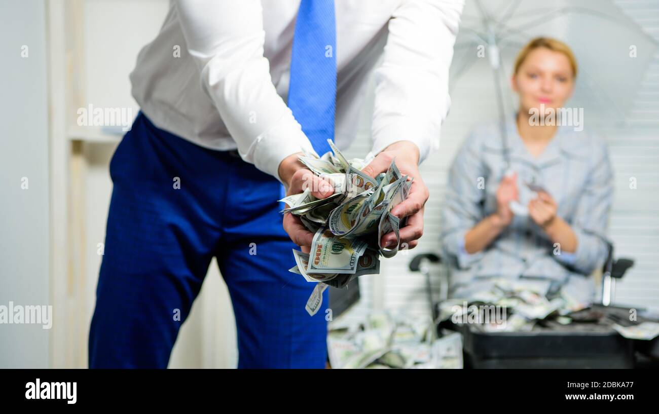 Cash in hands of office worker or businessman. Cash dollar currency ...