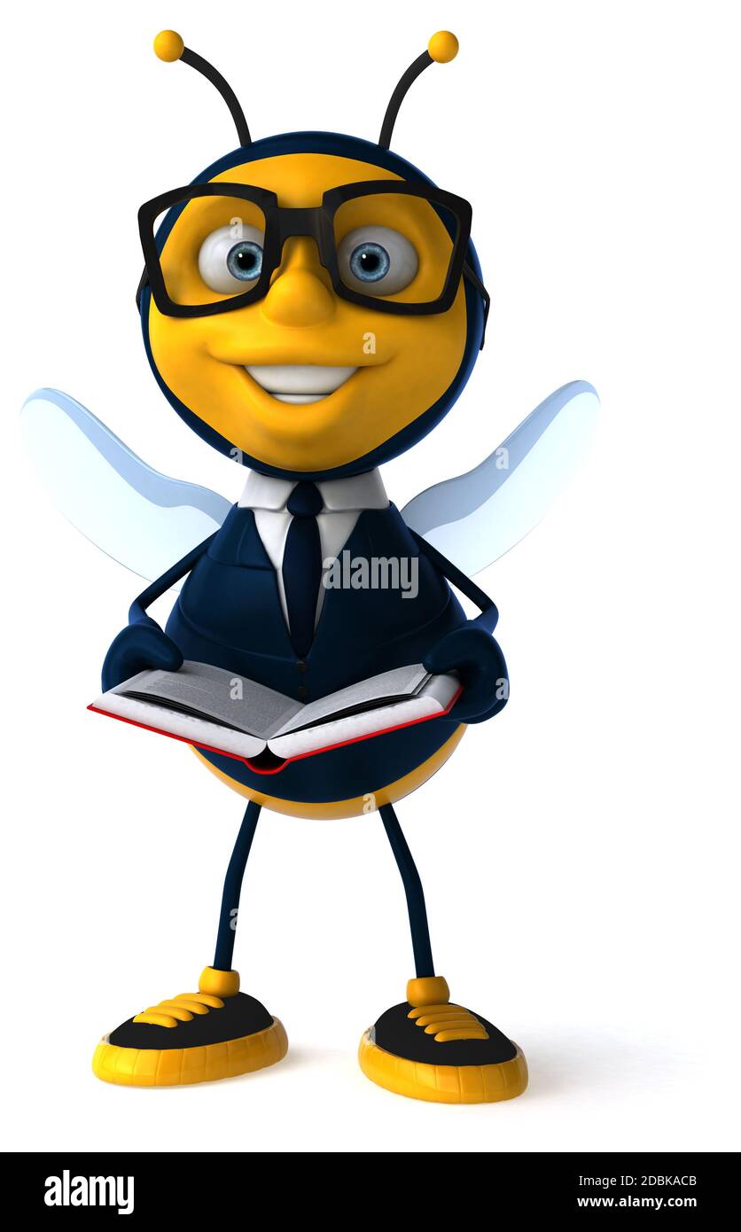 3D Illustration of a business bee Stock Photo - Alamy