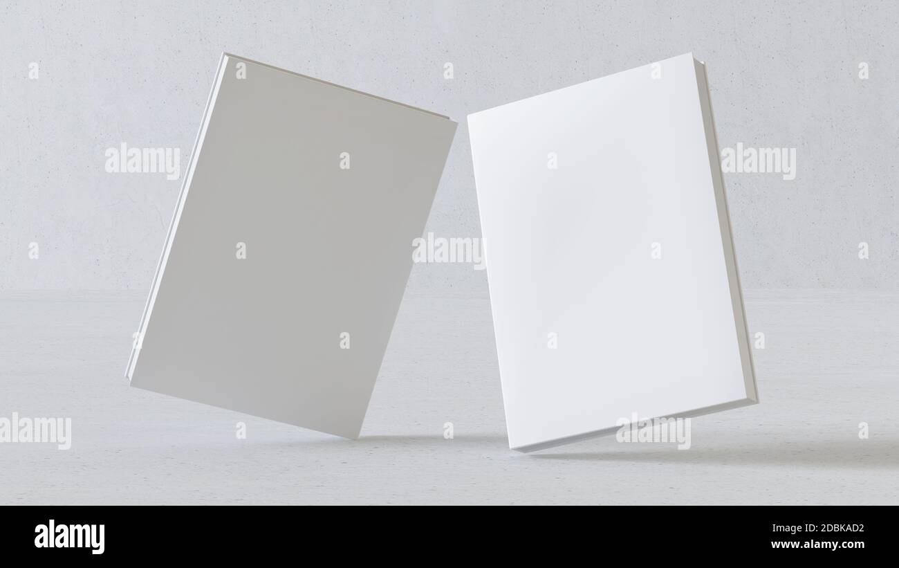 Book floating mock up 3d rendering Stock Photo - Alamy