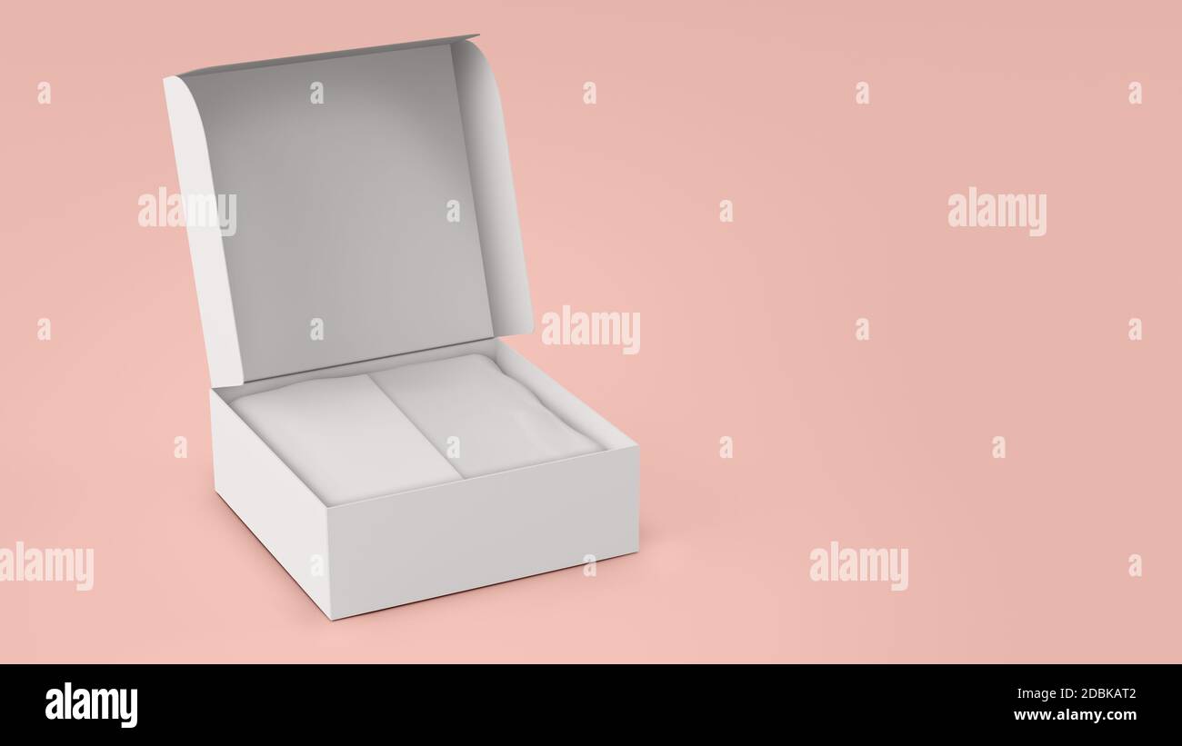 Box with tissue paper mockup hi-res stock photography and images - Alamy
