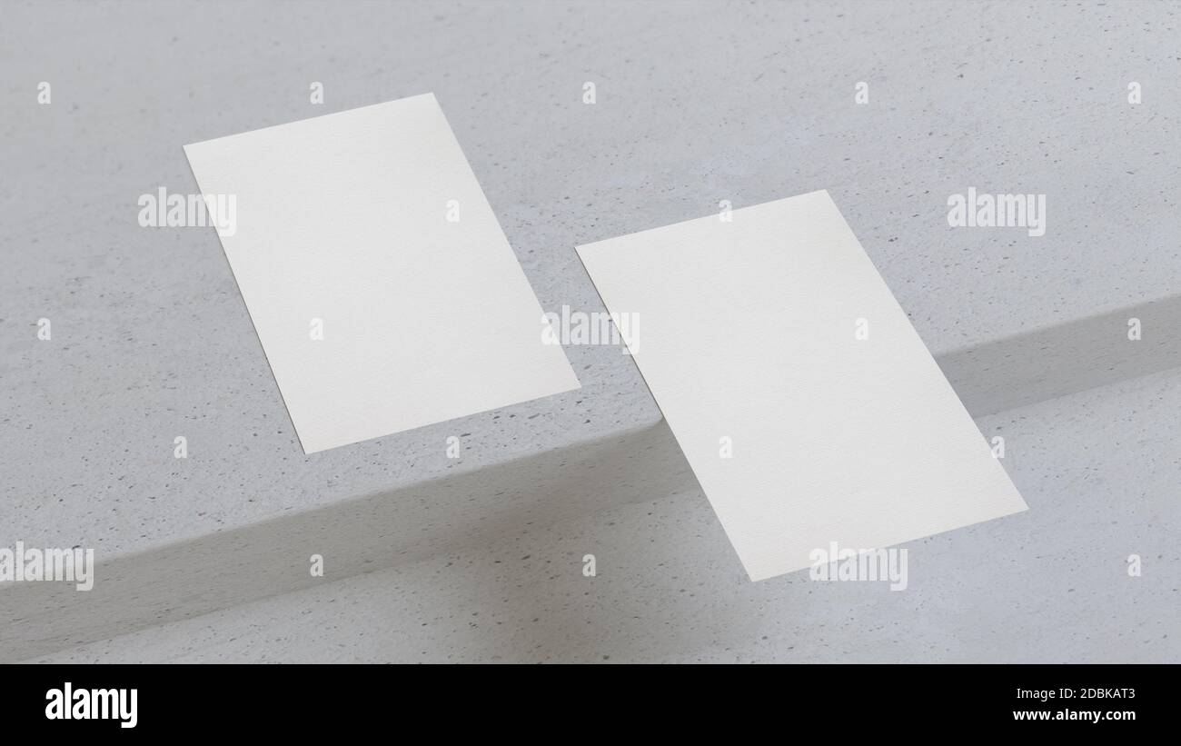 Business Cards Mock Up 3d rendering Stock Photo - Alamy