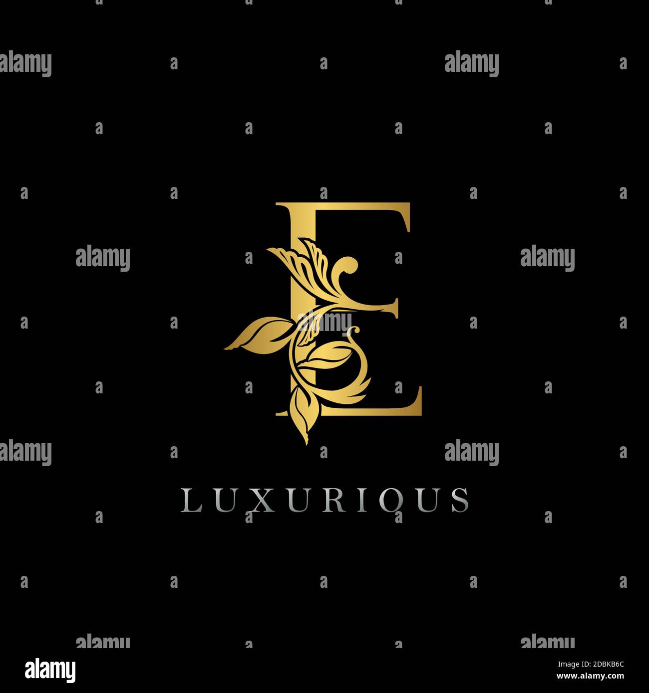 Golden Letter E Luxury Logo Icon, Vintage Design Template Stock Vector ...