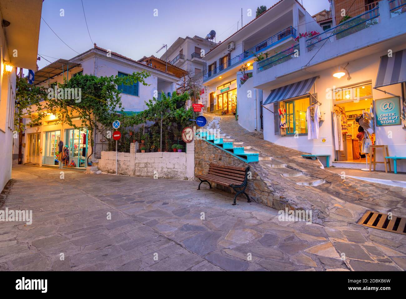Hill town glossa skopelos hi-res stock photography and images - Alamy