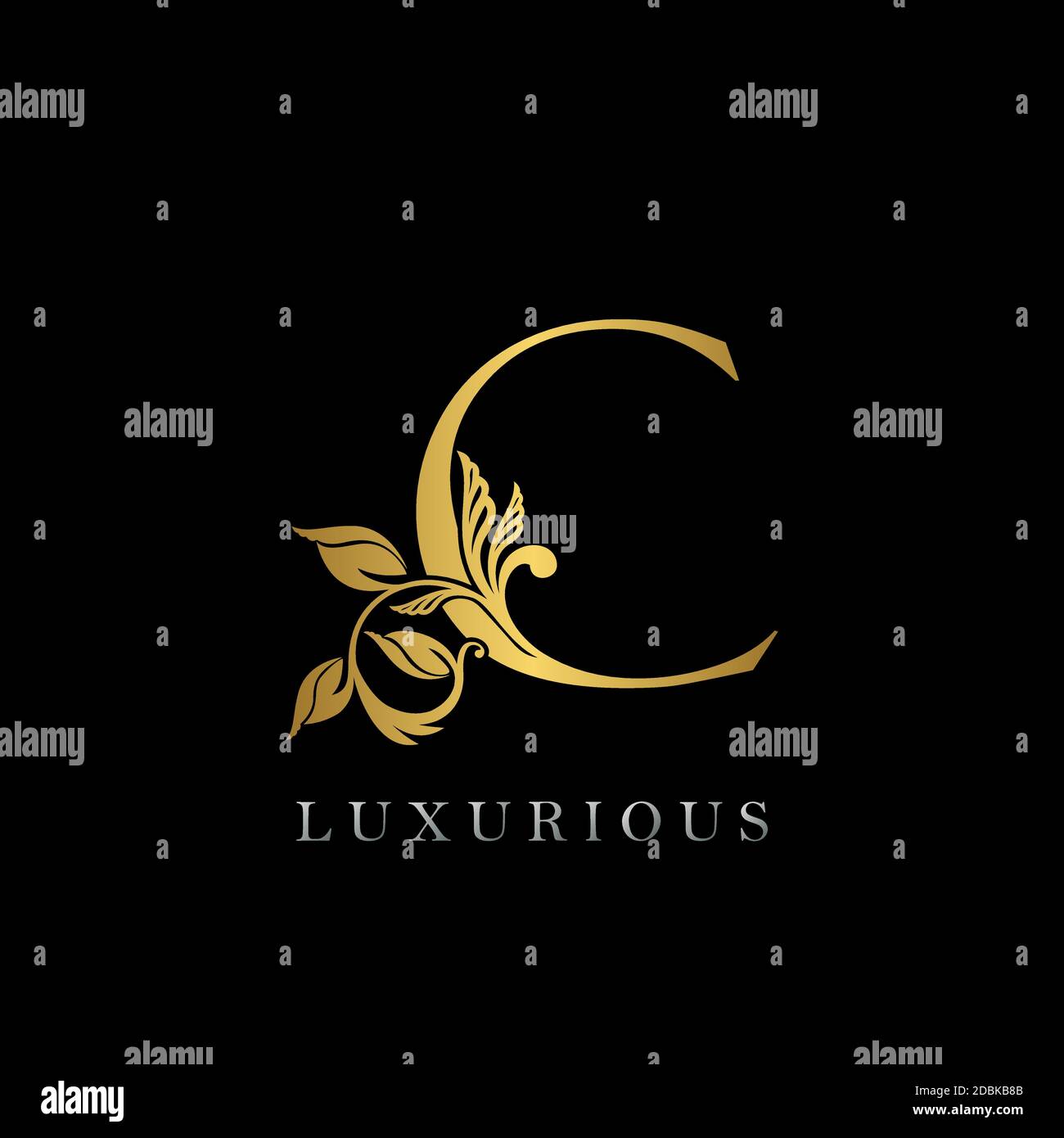 Golden Letter C Luxury Logo Icon, Vintage Design Template Stock Vector ...