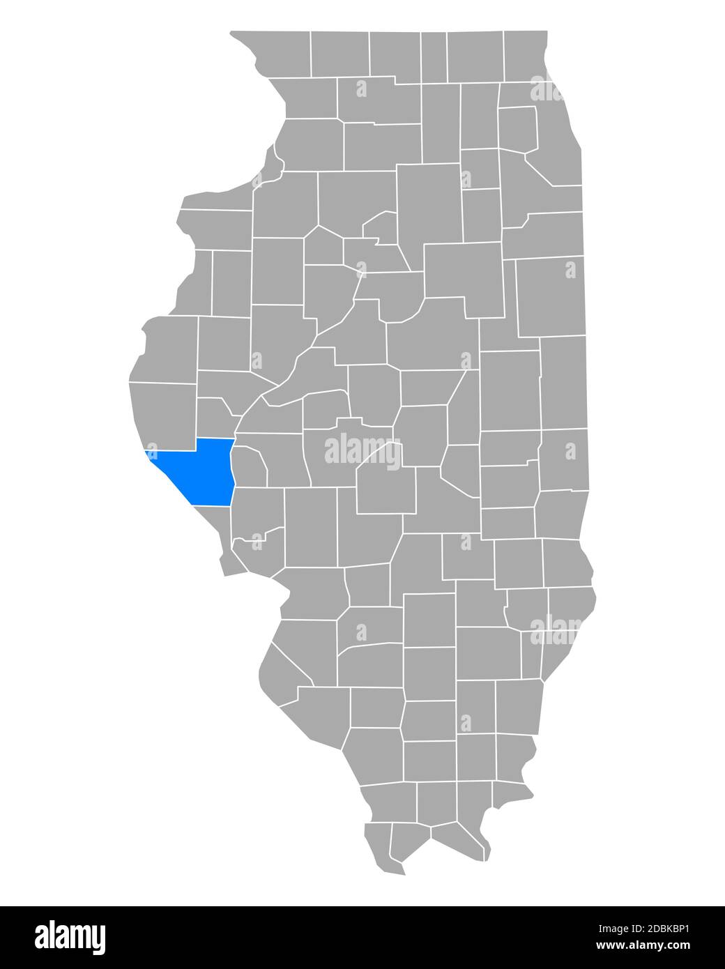 Map of Pike in Illinois Stock Photo - Alamy