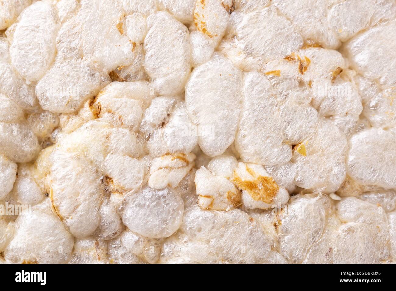 Grain crispbreads close up macro as a background.Stack of puffed whole ...