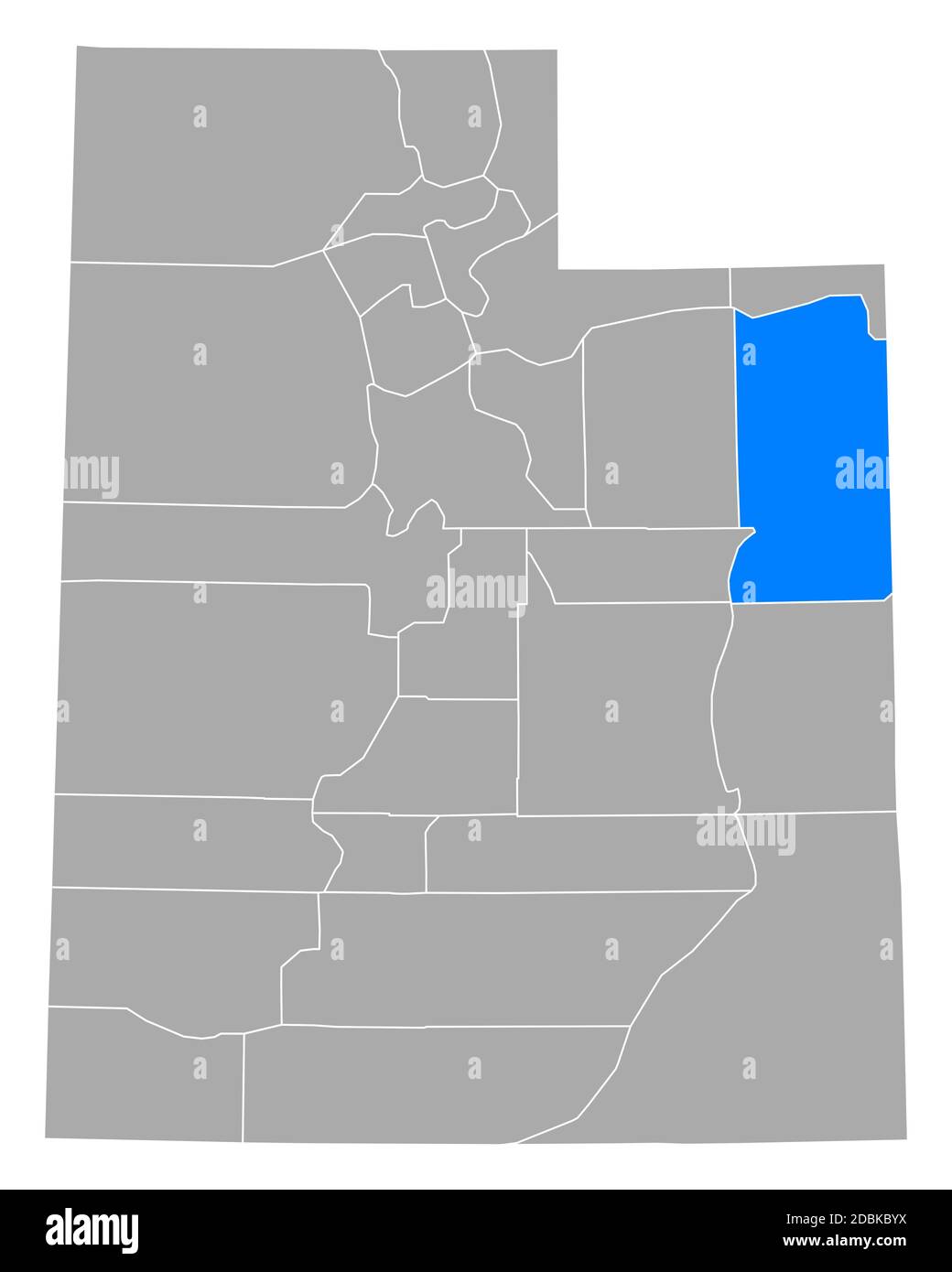 Map of Uintah in Utah Stock Photo - Alamy