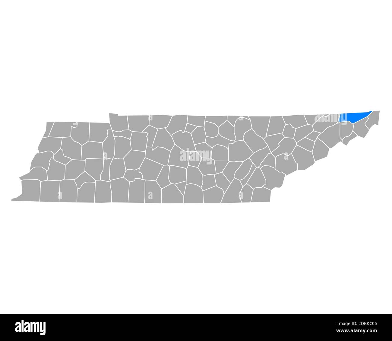 Map of Sullivan in Tennessee Stock Photo - Alamy