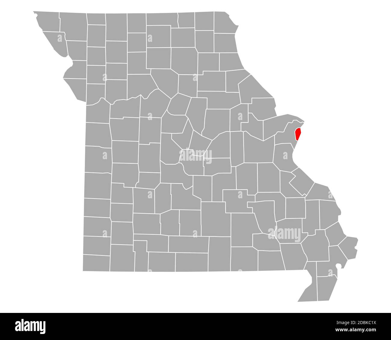 Map of St Louis City in Missouri Stock Photo - Alamy
