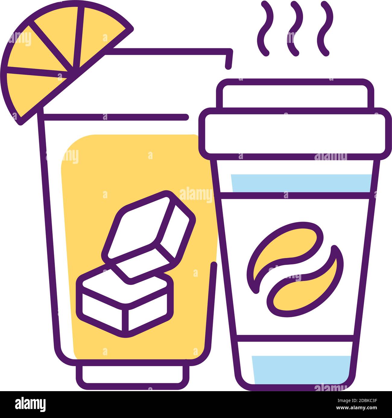 Drinks and beverages RGB color icon Stock Vector Image & Art - Alamy