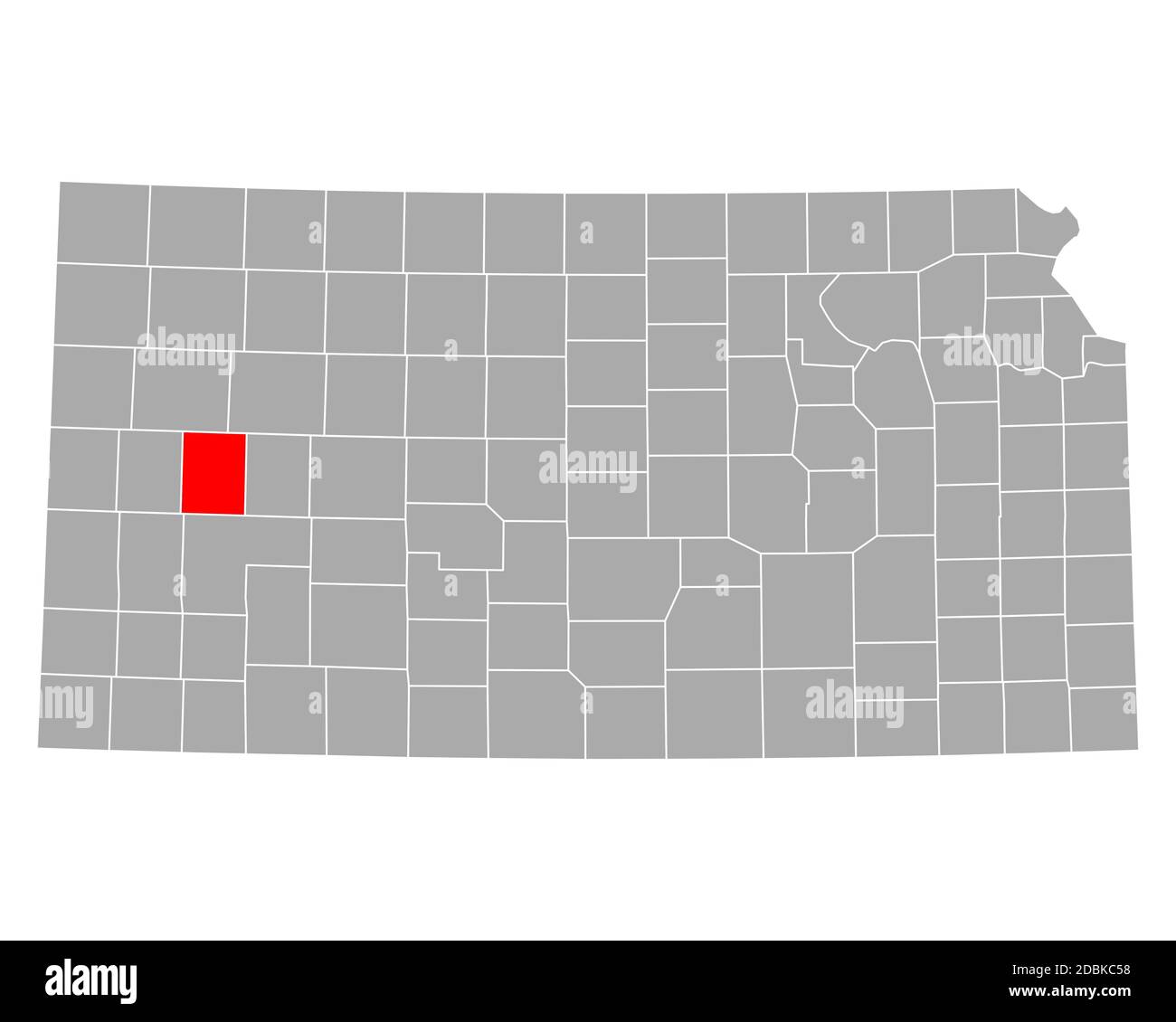 Map of Scott in Kansas Stock Photo - Alamy