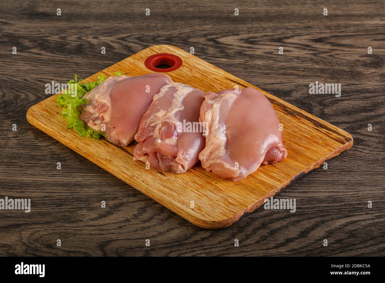 Raw chicken boneless and skinless leg for cooking Stock Photo - Alamy