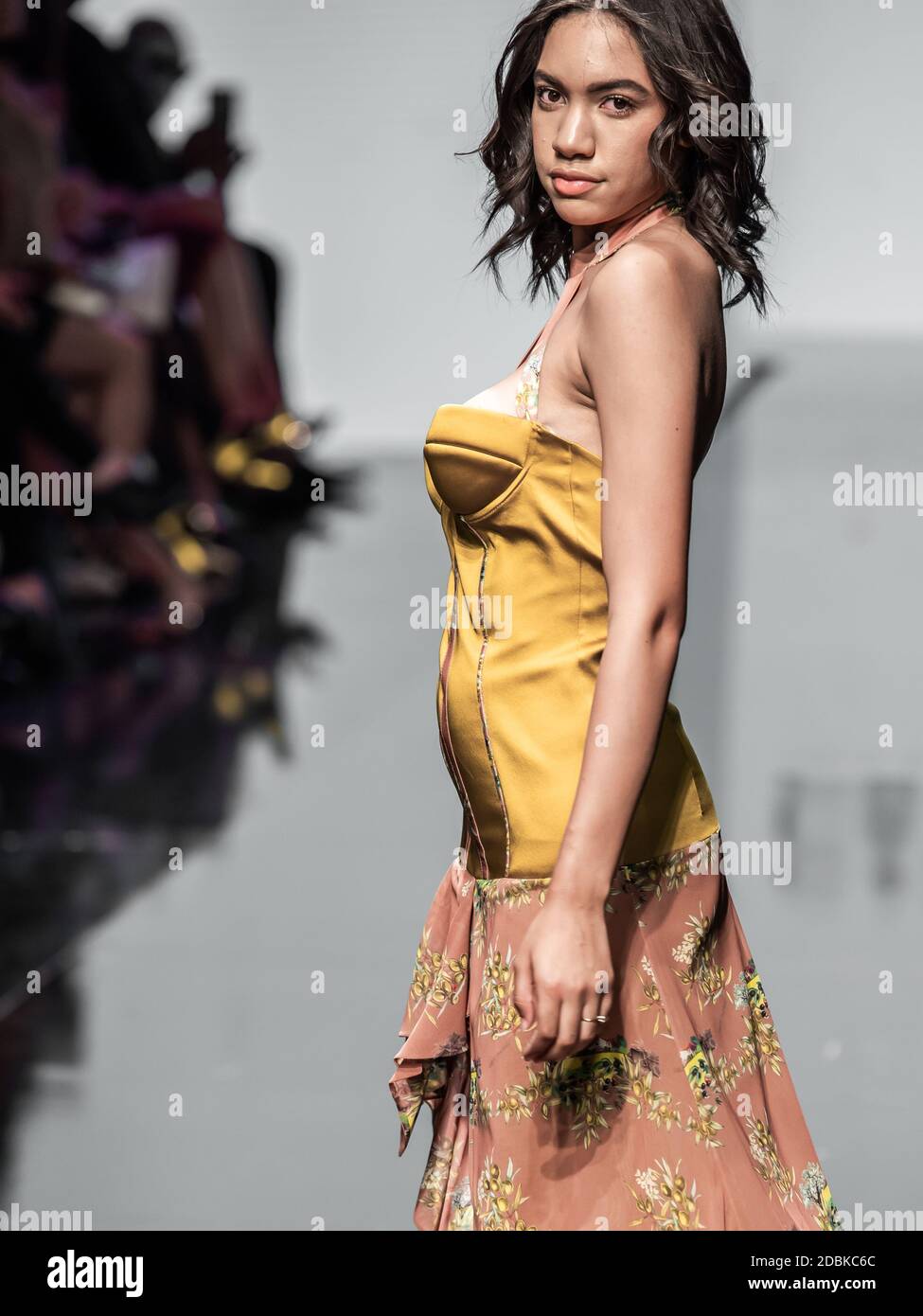 Models walk the runway for Catch Michell at Los Angeles Fashion Week S ...