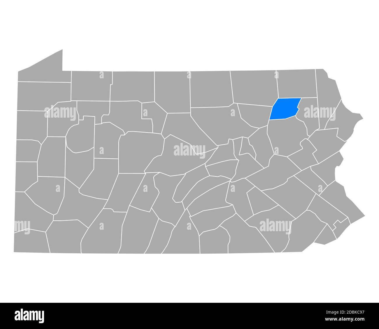 Map of Wyoming in Pennsylvania Stock Photo - Alamy
