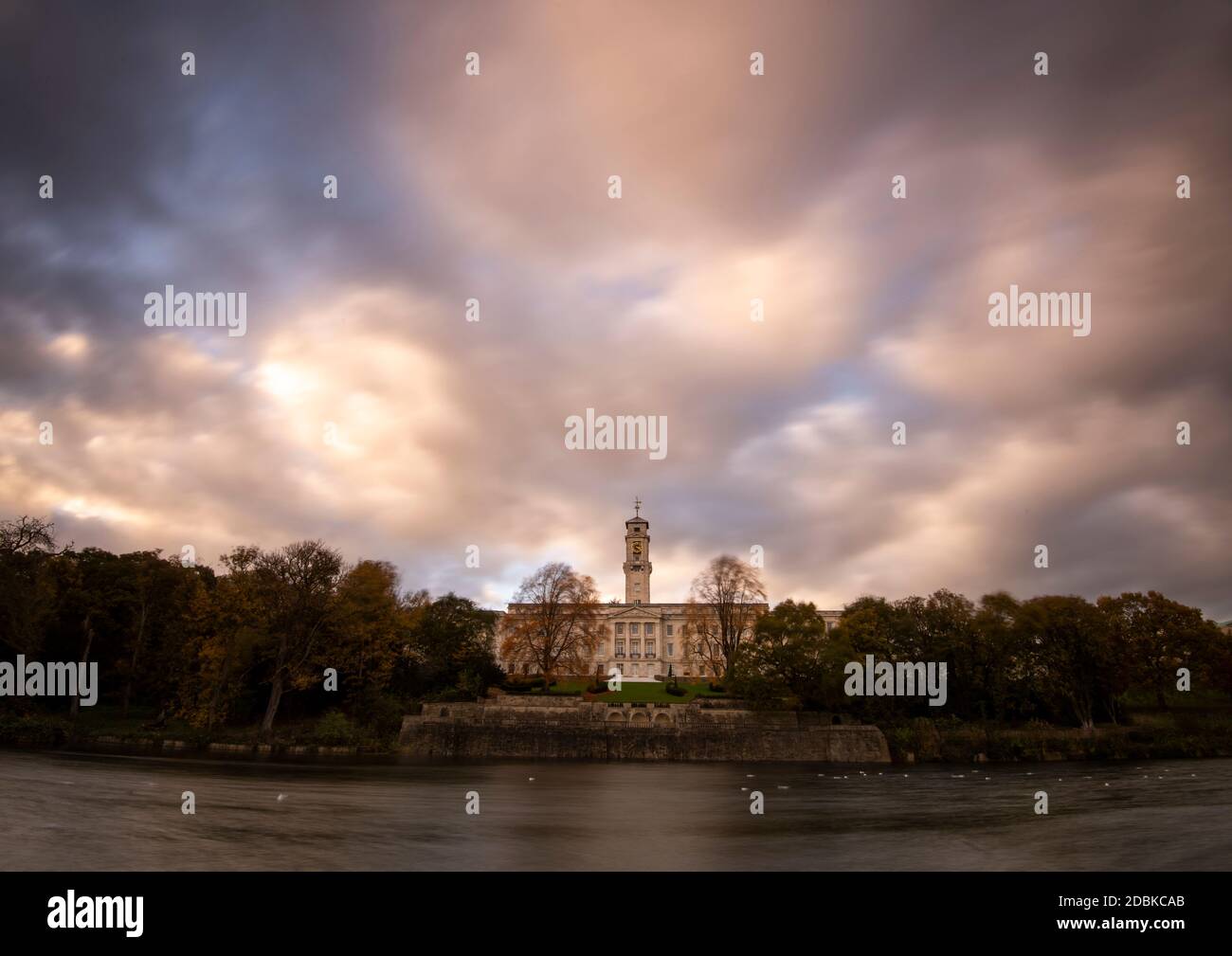 Sunset at Highfields University Park in Nottingham, Nottinghamshire ...
