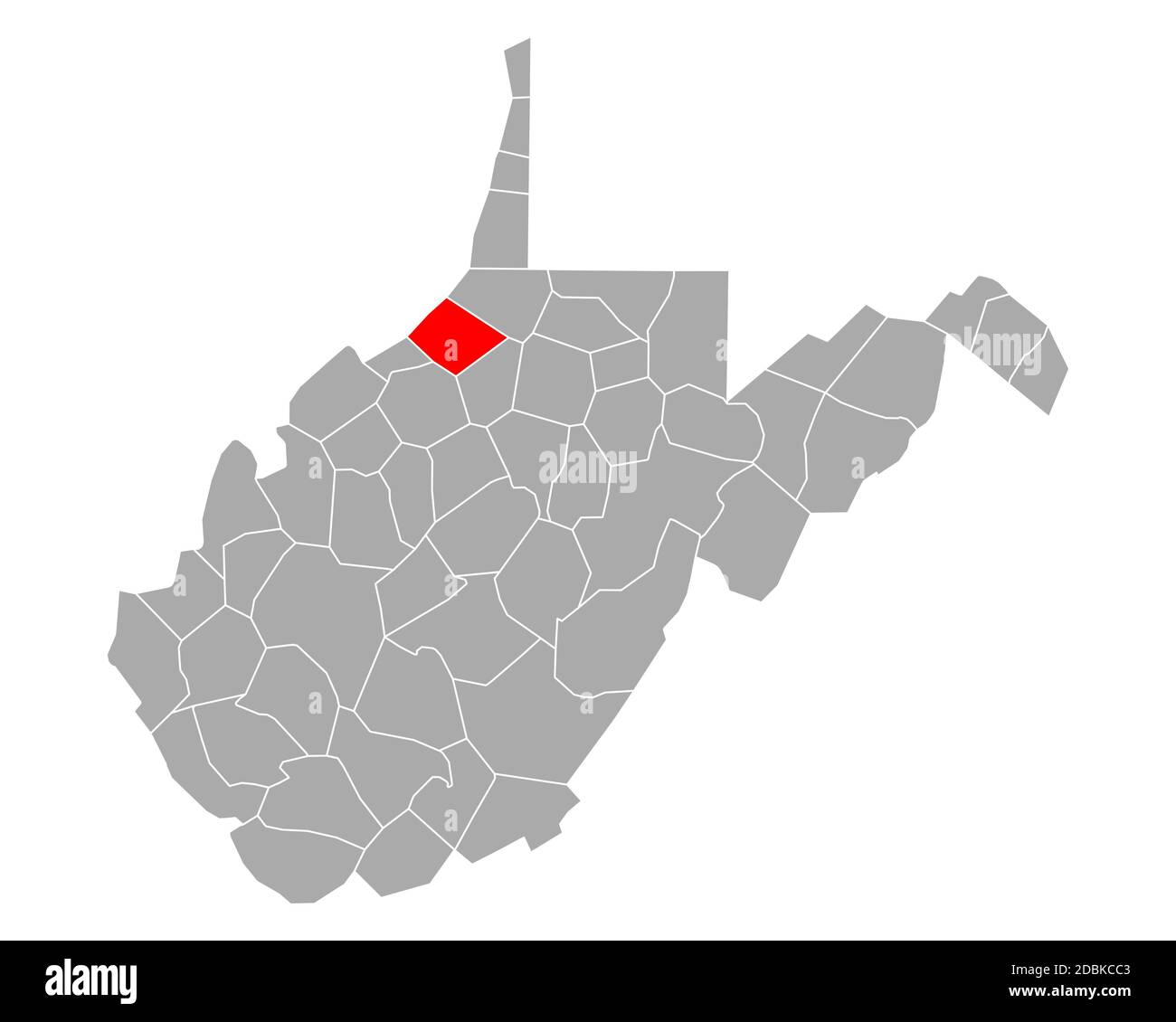 Map of Tyler in West Virginia Stock Photo - Alamy
