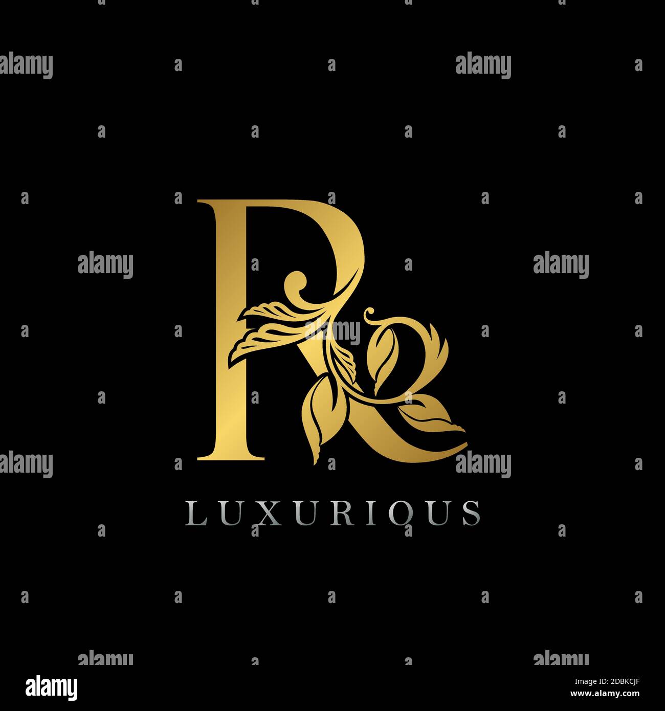 Golden Letter R Luxury Logo Icon, Vintage Design Template Stock Vector ...