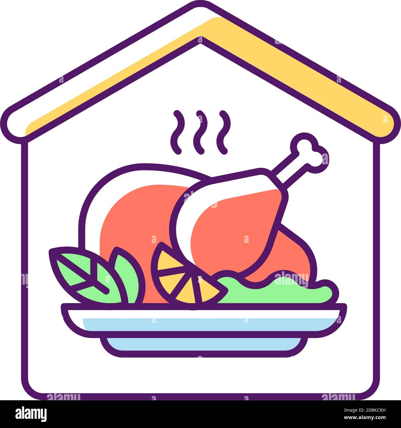 Home delivery of meals Stock Vector Images - Alamy