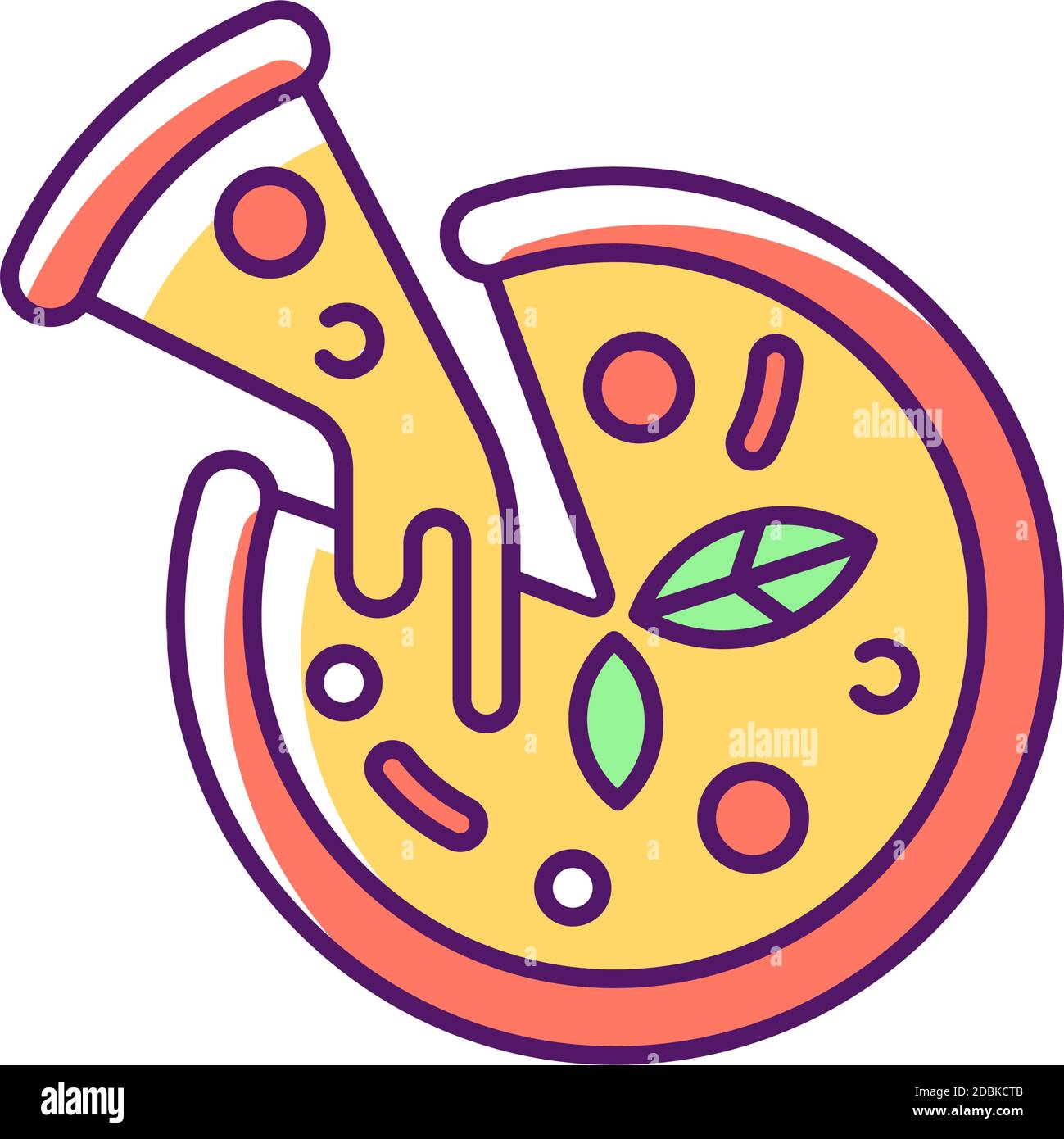 Simple clip art pizza Stock Vector Images - Alamy