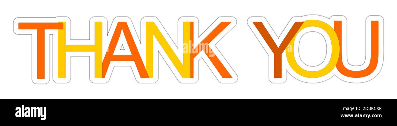 orange Thank you Banner - illustration Stock Photo - Alamy