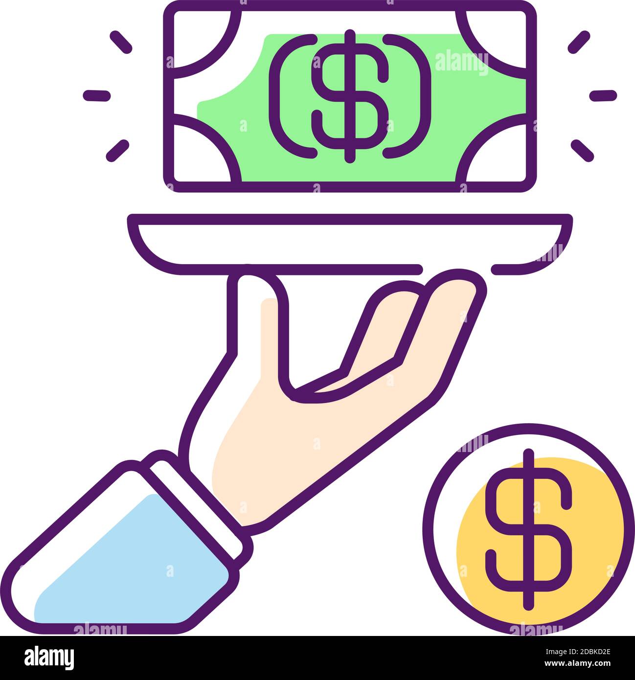 Service fee RGB color icon Stock Vector Image & Art - Alamy