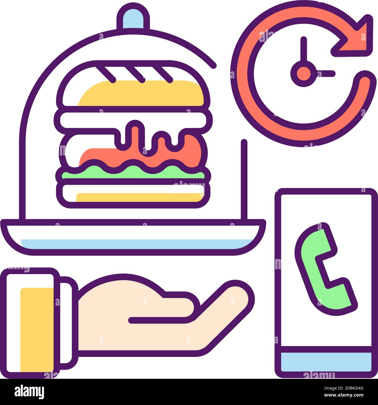 Delivery time RGB color icon Stock Vector Image & Art - Alamy