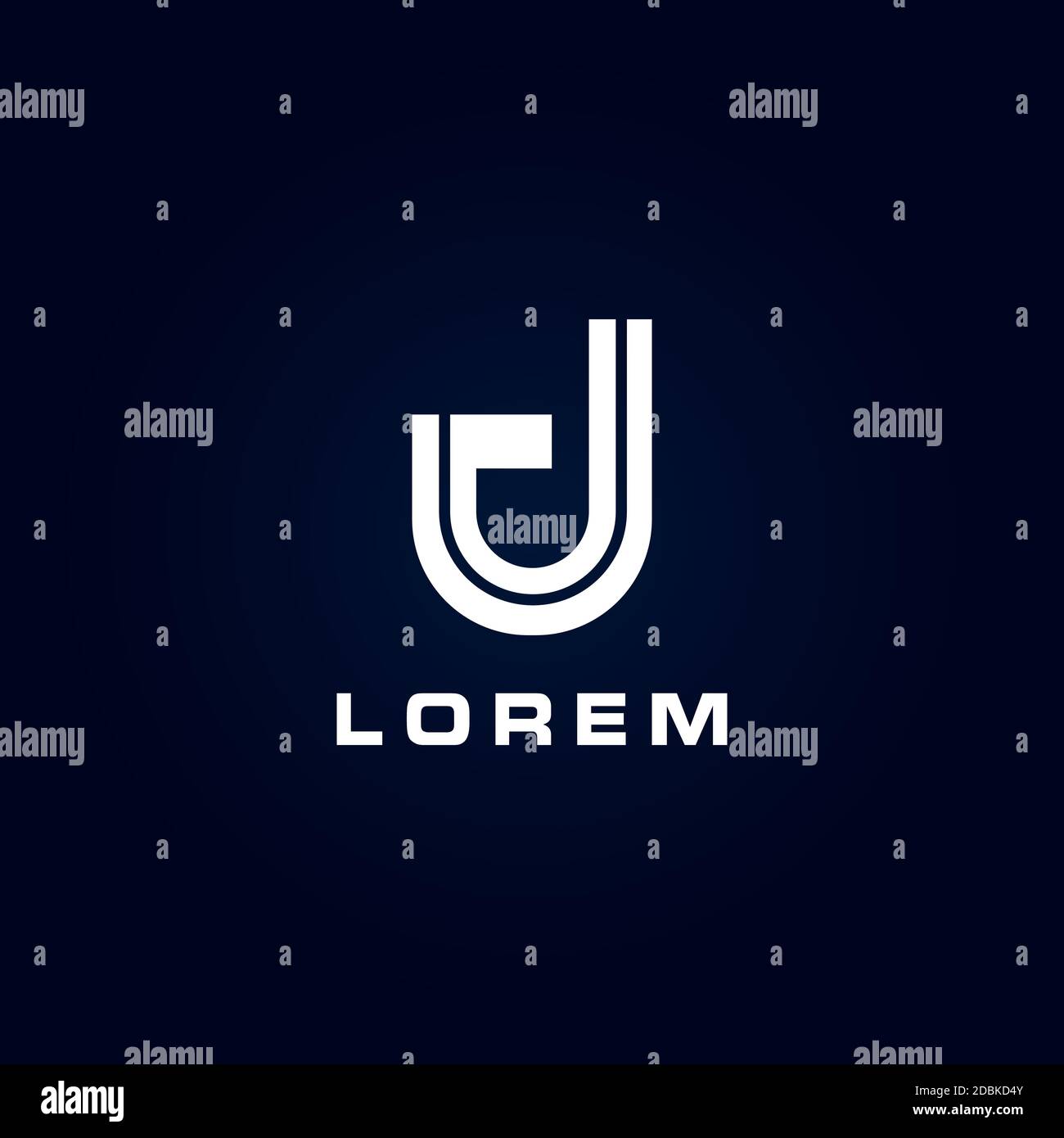 Initial Letter J Logo With Strip Line Abstract Simple Vector Design ...