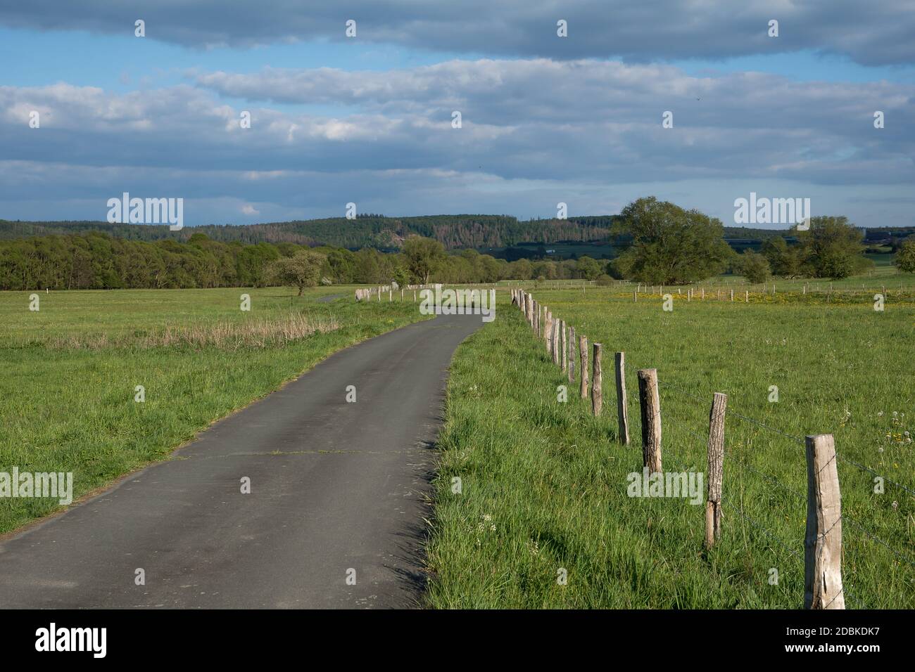Landscape near the german city Hallenberg in the area Rothaargebirge at ...