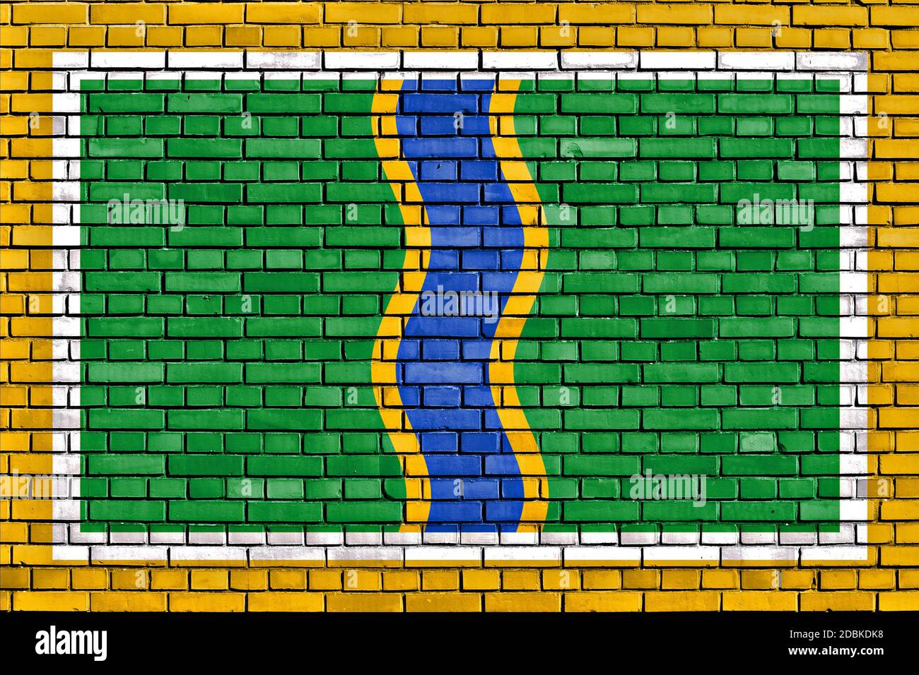 flag of Andorra la Vella painted on brick wall Stock Photo - Alamy