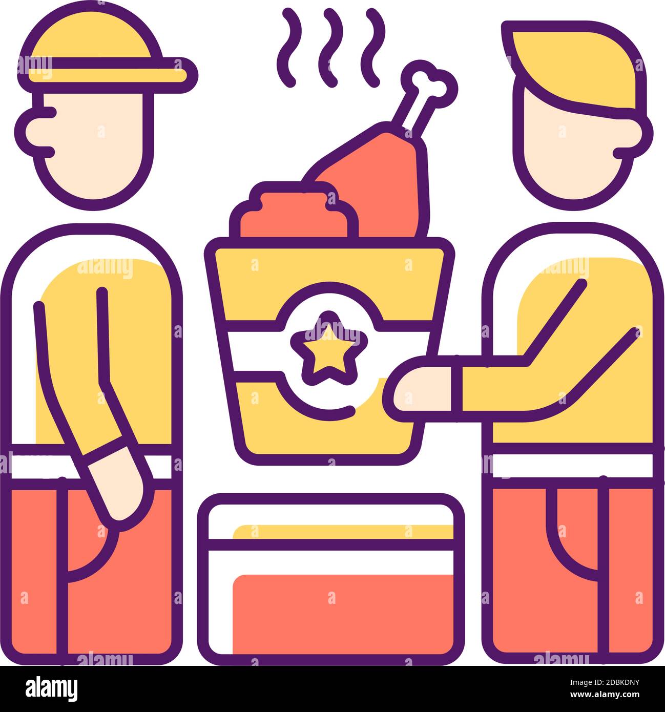 Food pickup RGB color icon Stock Vector Image & Art - Alamy