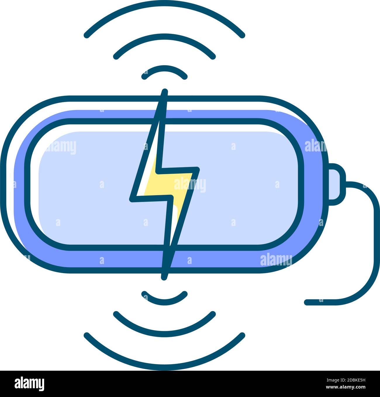 Wireless charging station RGB color icon Stock Vector Image & Art - Alamy