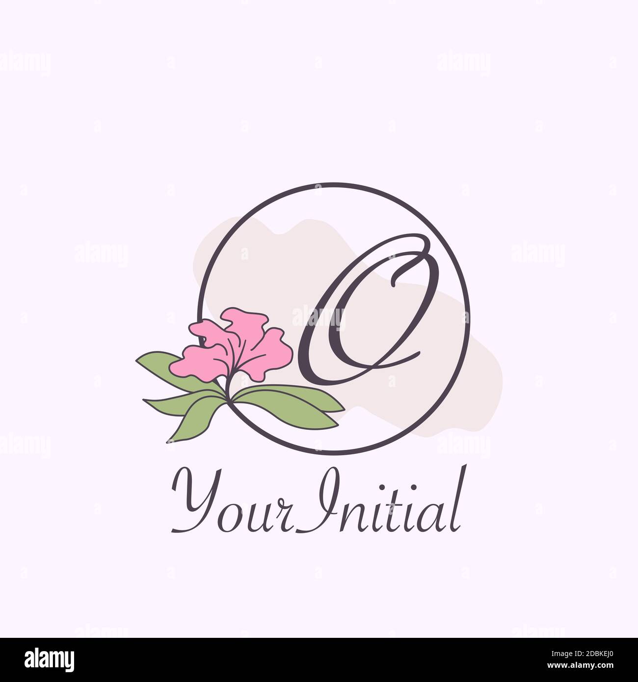 Letter and rose isolated o Stock Vector Images - Alamy