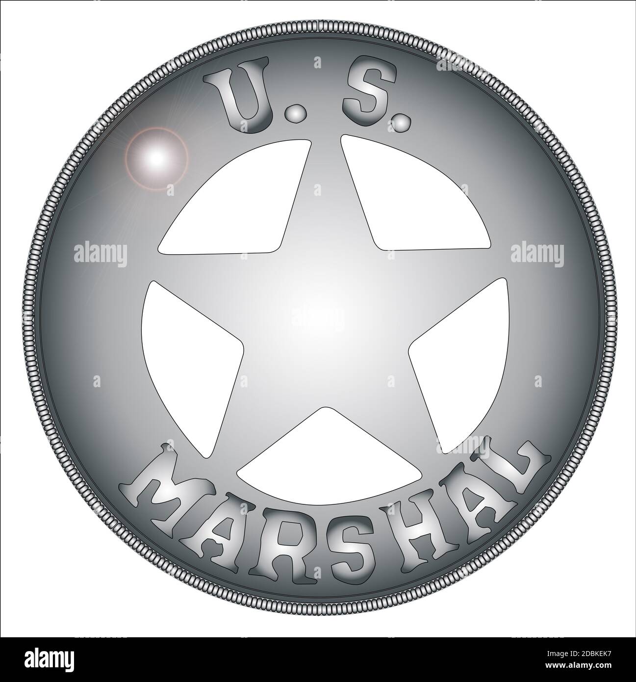A typical US Marshall badge from the wild west Stock Photo - Alamy