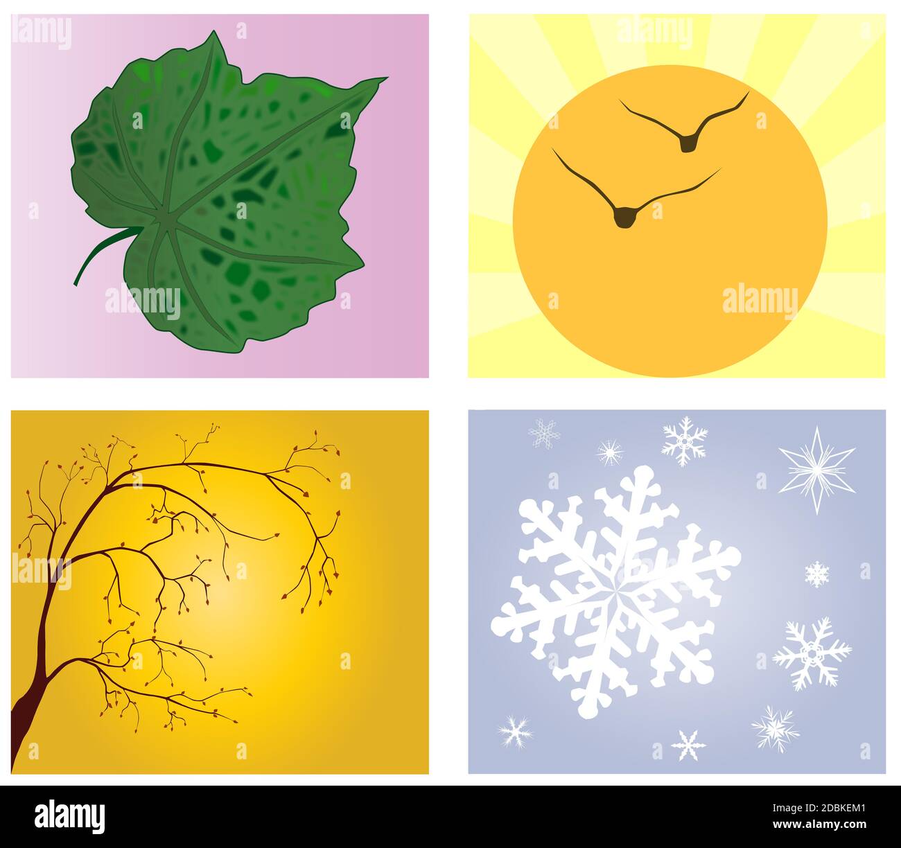 A sepiction of each of the four seasons Stock Photo - Alamy